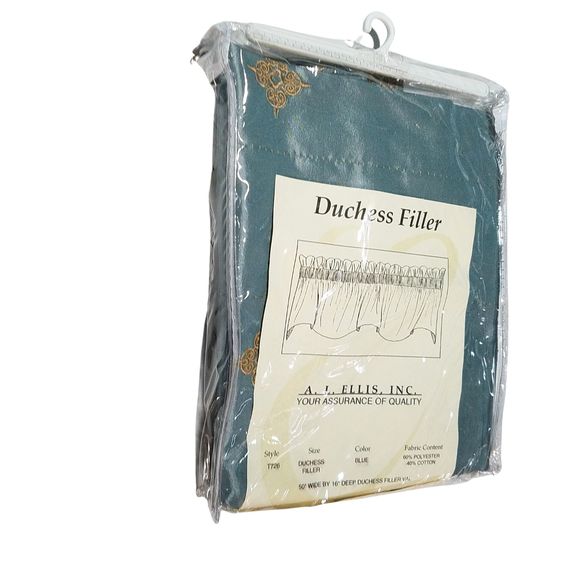 A.L Ellis | Accents | Al Ellis French Blue Gold Duchess Filler Valance ...